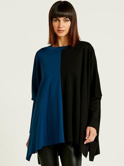 2 Tone Crew Top by Planet at Hello Boutique