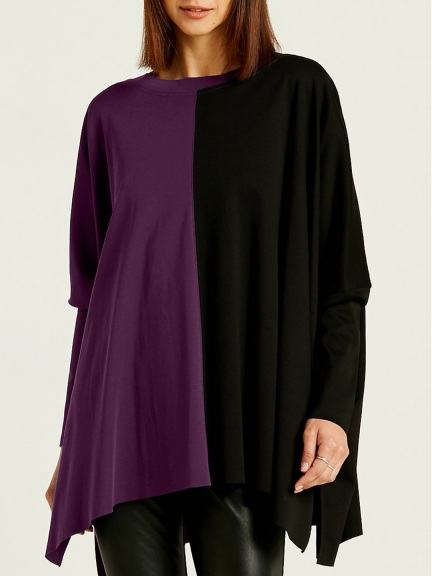 2 Tone Crew Top by Planet at Hello Boutique