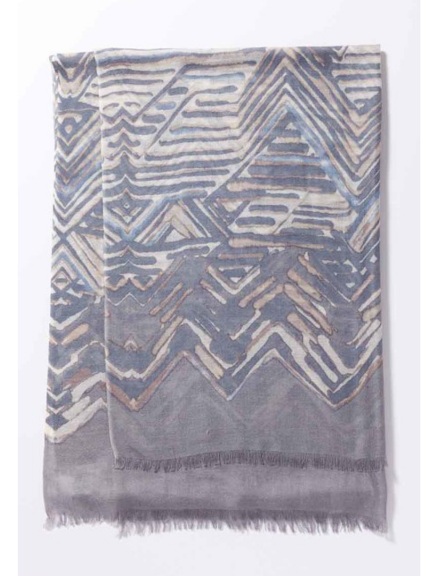 Boardwalk Print Scarf by Kinross Cashmere at Hello Boutique