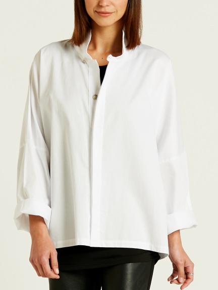 Mandarin Collar Top by Planet at Hello Boutique