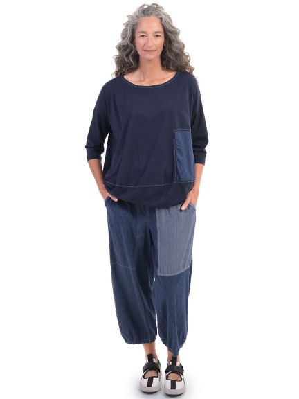 Denim Boxy Top by Alembika at Hello Boutique