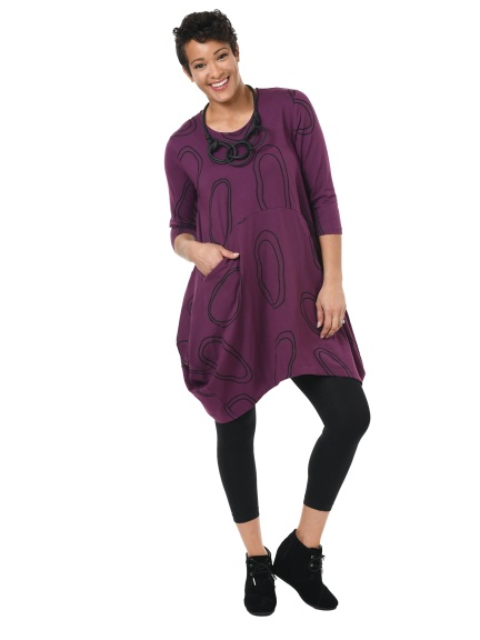 Grape Leighton Dress by Snapdragon & Twig at Hello Boutique