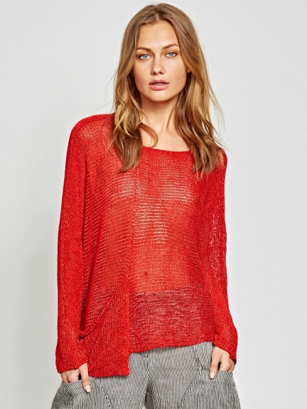 Knit Mesh Pullover by Alembika at Hello Boutique