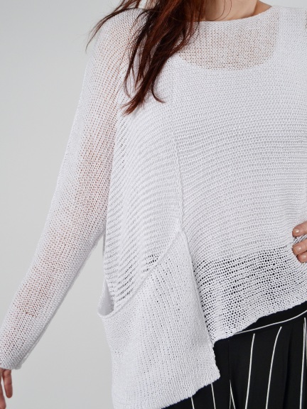 Knit Mesh Sweater by Alembika at Hello Boutique