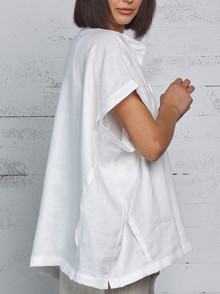 Linen Squared Shirt by Planet at Hello Boutique