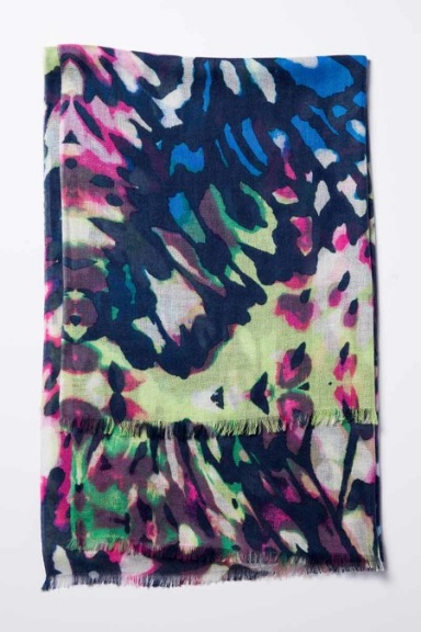 Mariposa Print Scarf by Kinross Cashmere at Hello Boutique