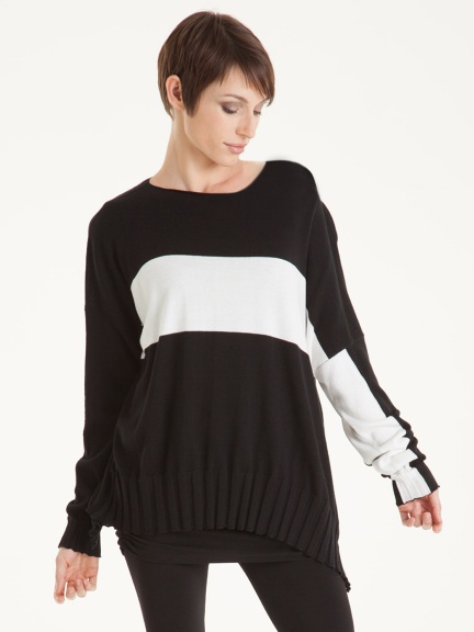 Mod Stripe Sweater by Planet by Lauren G at Hello Boutique