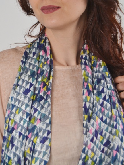 Triangle Print Scarf by Asian Eye at Hello Boutique