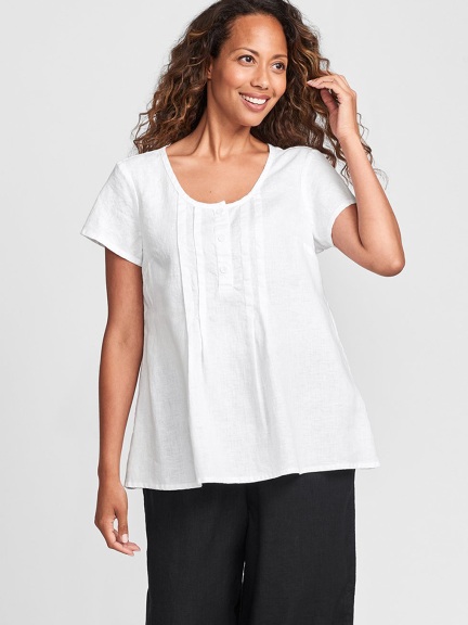 Pintuck Tee by Flax at Hello Boutique