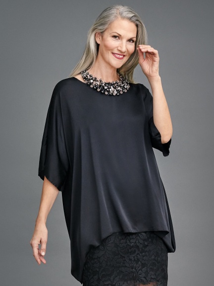 Silk Box Top by Sympli at Hello Boutique