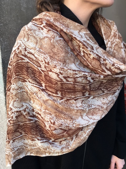 Snakeskin Print Scarf by Nusantara at Hello Boutique