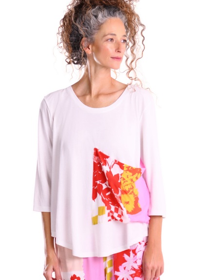 Floral Pocket Tee by Alembika at Hello Boutique