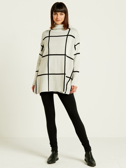 Windowpane Sweater by Planet by Lauren G at Hello Boutique